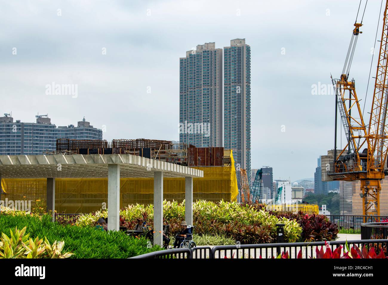 Hong Kong outdoor building construction site facilities Stock Photo - Alamy