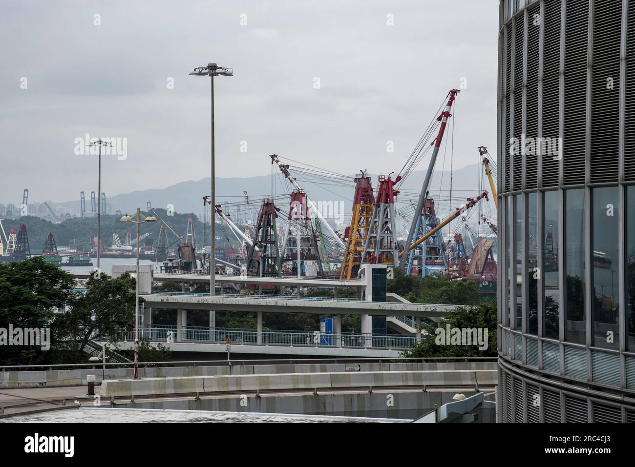 Hong Kong outdoor building construction site facilities Stock Photo - Alamy