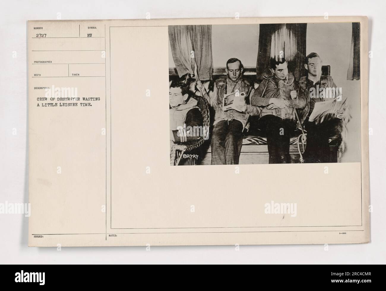 The crew of a destroyer taking a break from their military duties to ...