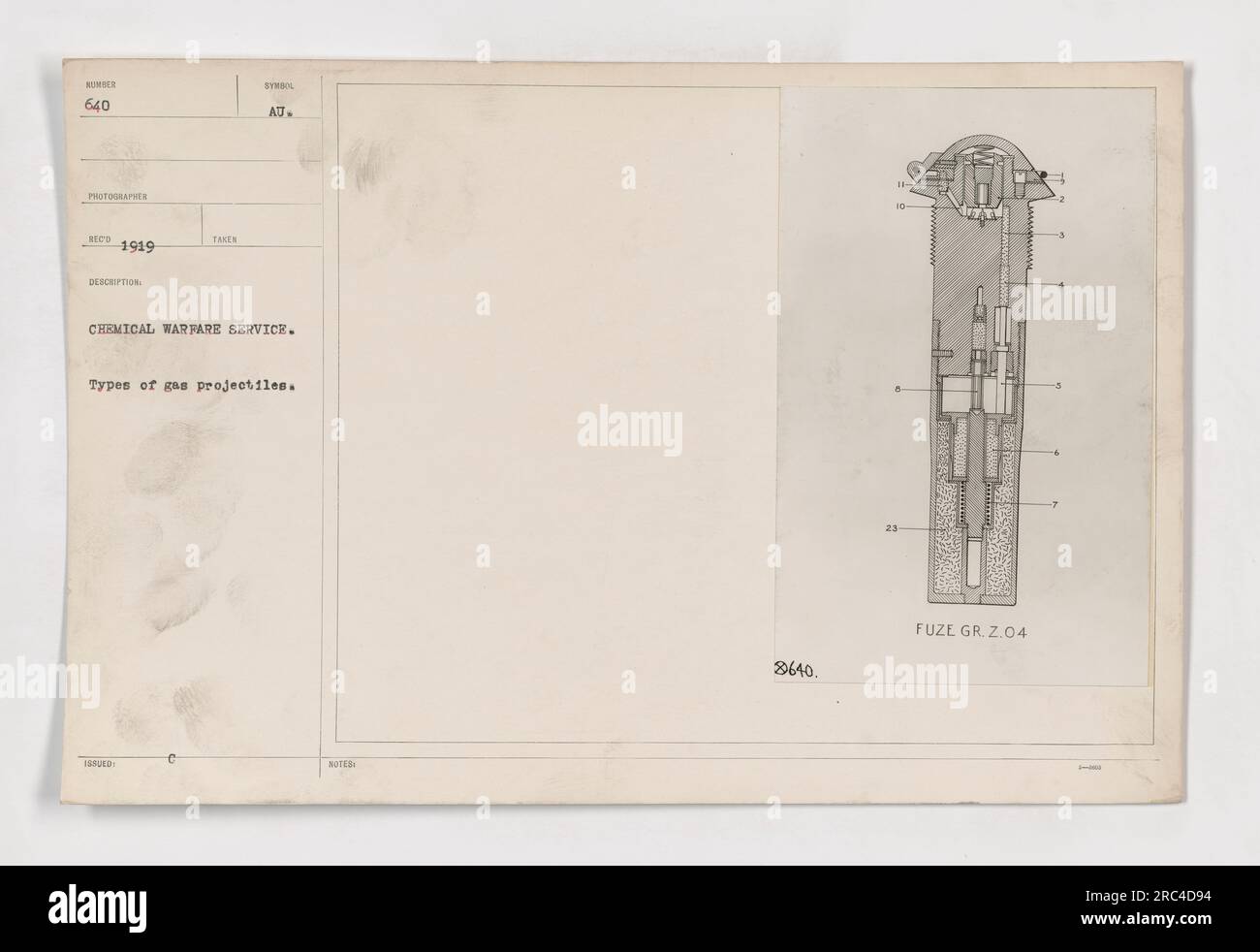 An image showing various types of gas projectiles used by the Chemical ...