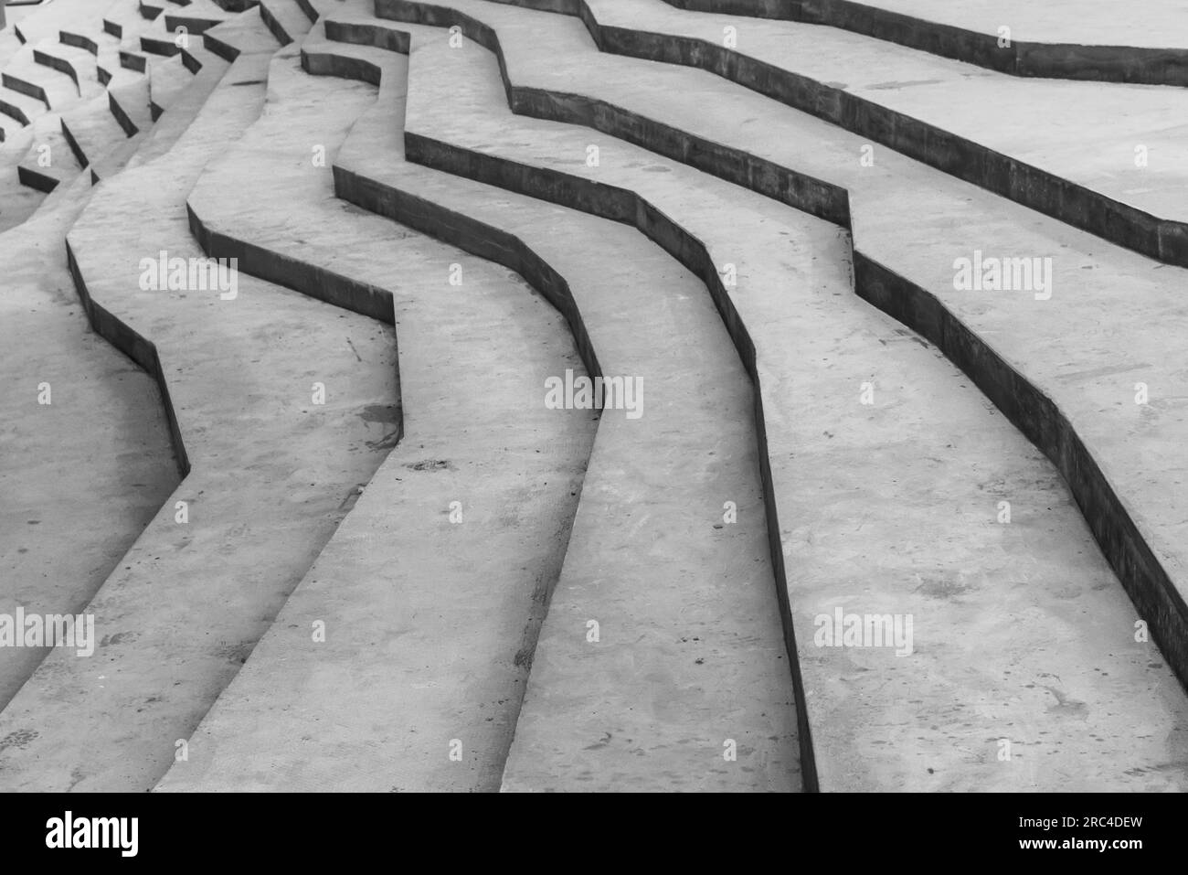 Abstract modern architecture template with gray concrete stairs in ...