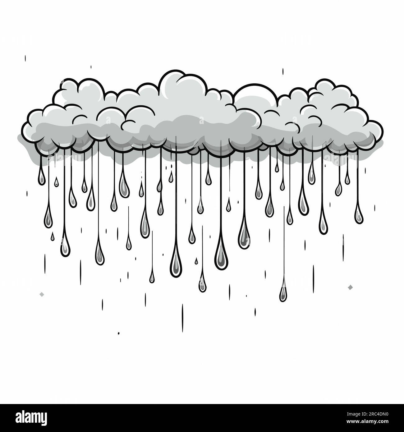 Cloud. Cloud hand-drawn comic illustration. Vector doodle style cartoon ...
