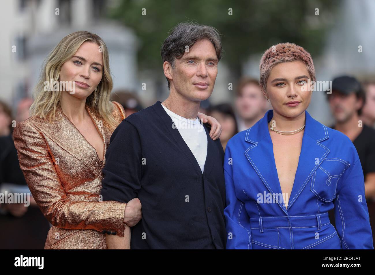 Emily Blunt, from left, Cillian Murphy, Florence Pugh pose for ...