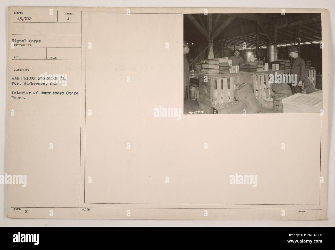 Interior view of the Commissary Store House at War Prison Barracks #1 ...