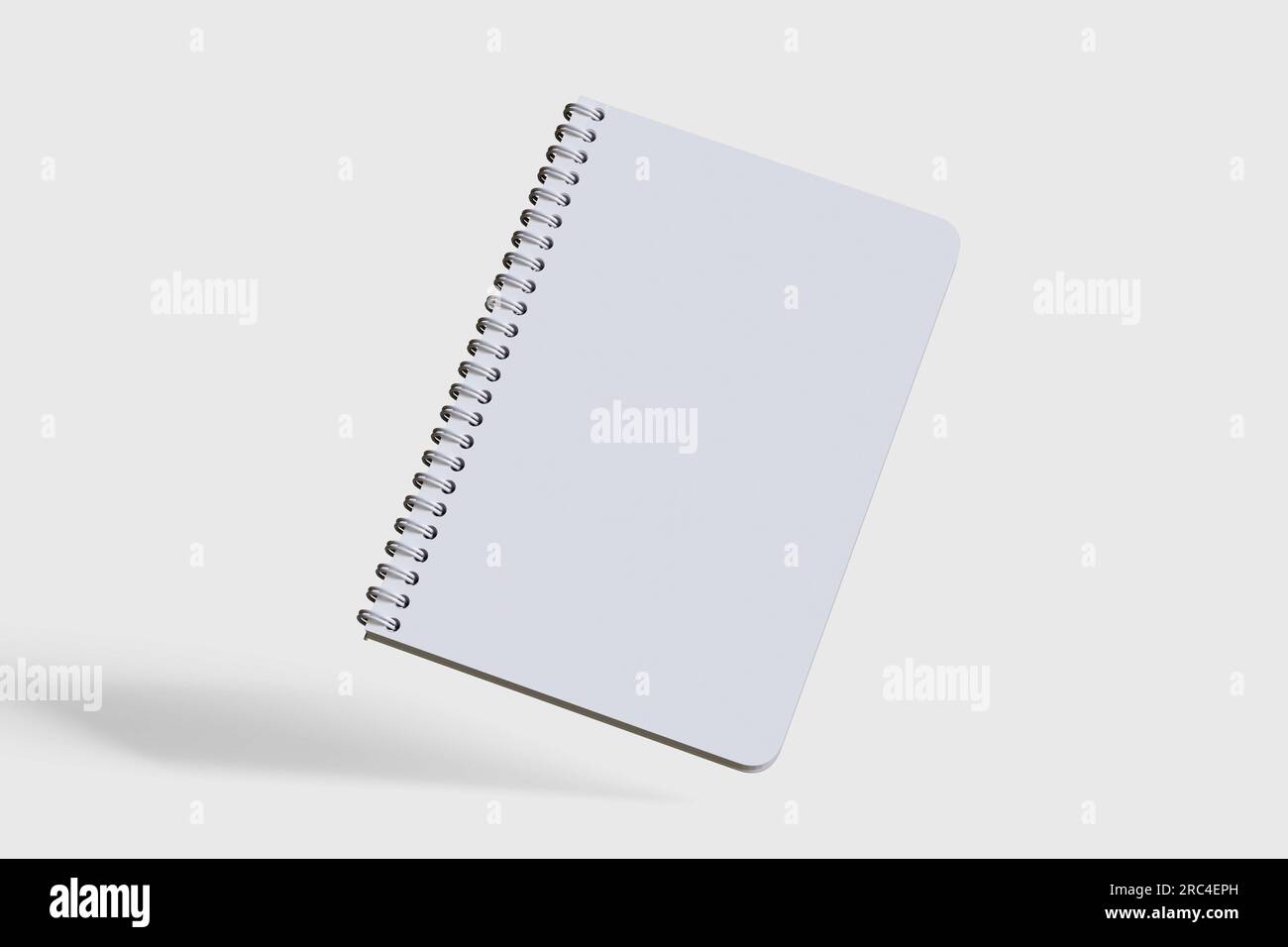 Realistic cover book white color rendered with 3D software for media ...