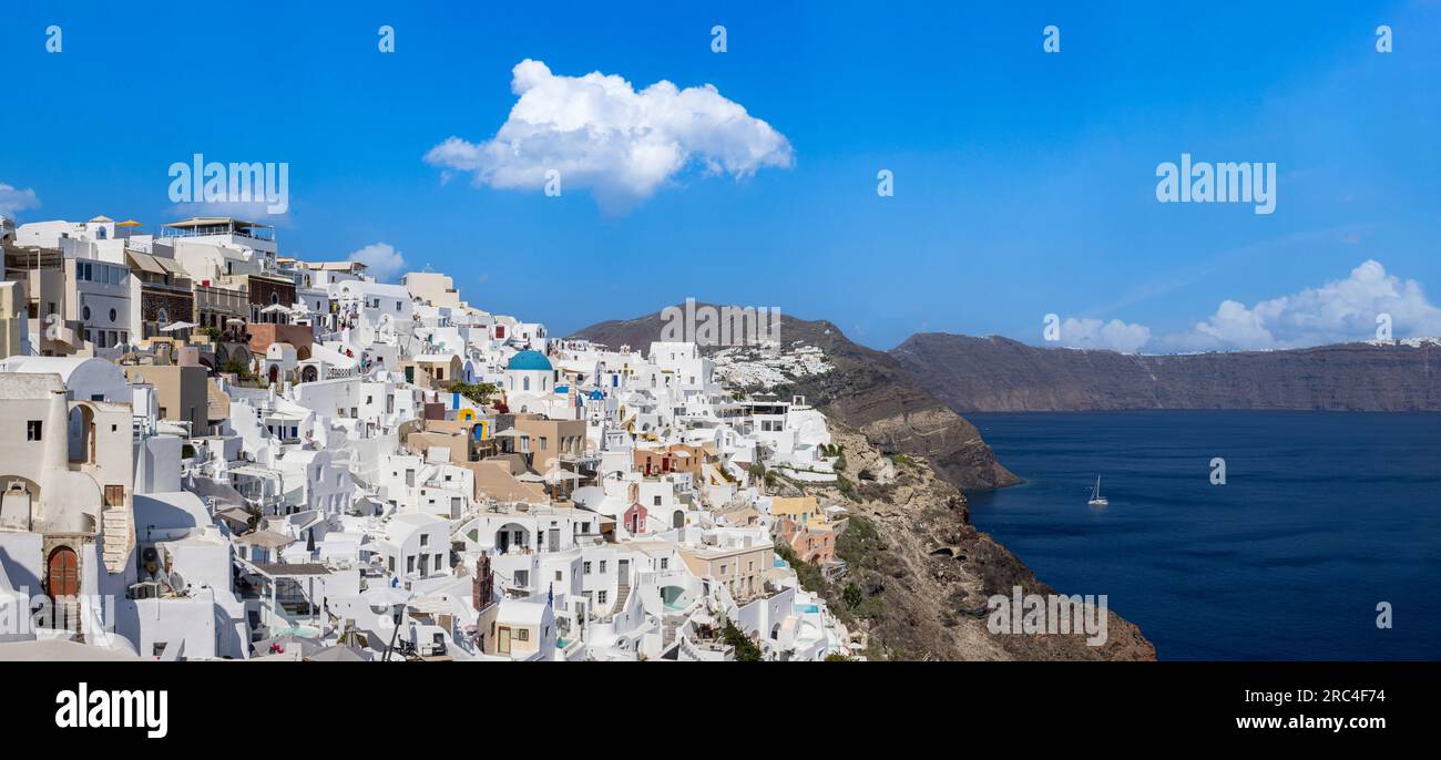 Greece, Greek Islands cruise, scenic panoramic sea views from top ...