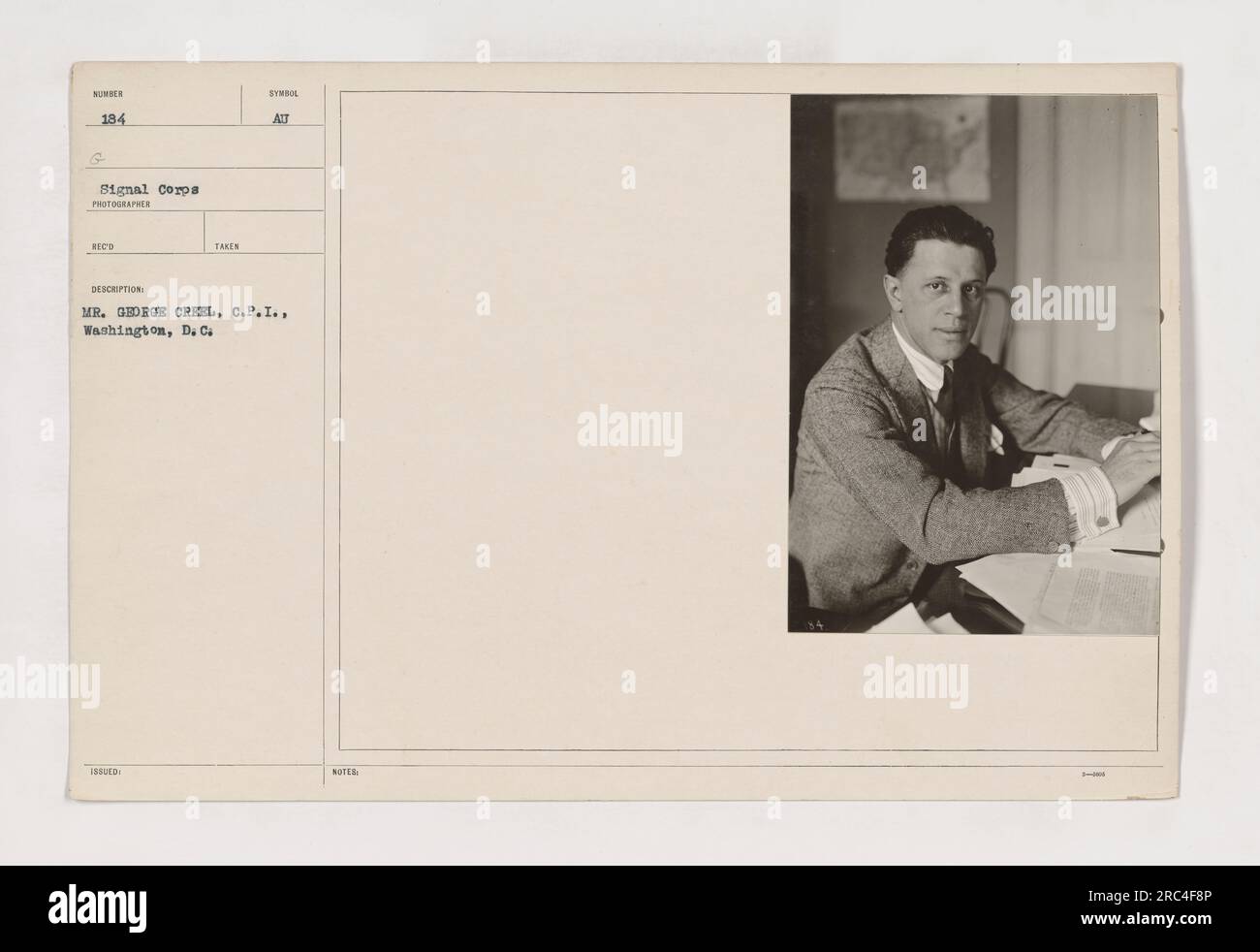 George creel world war one photographs hi-res stock photography and ...