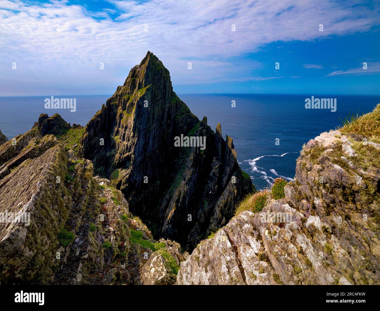 UNESCO World Heritage site, Skellig Michael, Skellig Islands, County ...