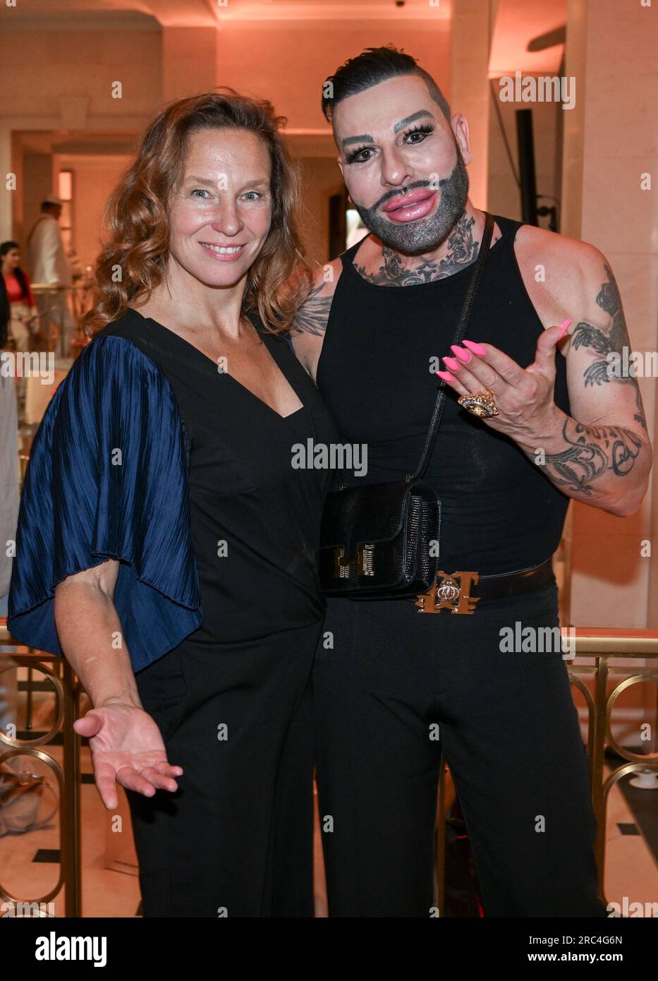 Berlin, Germany. 12th July, 2023. Designer Anja Gockel and Harald ...