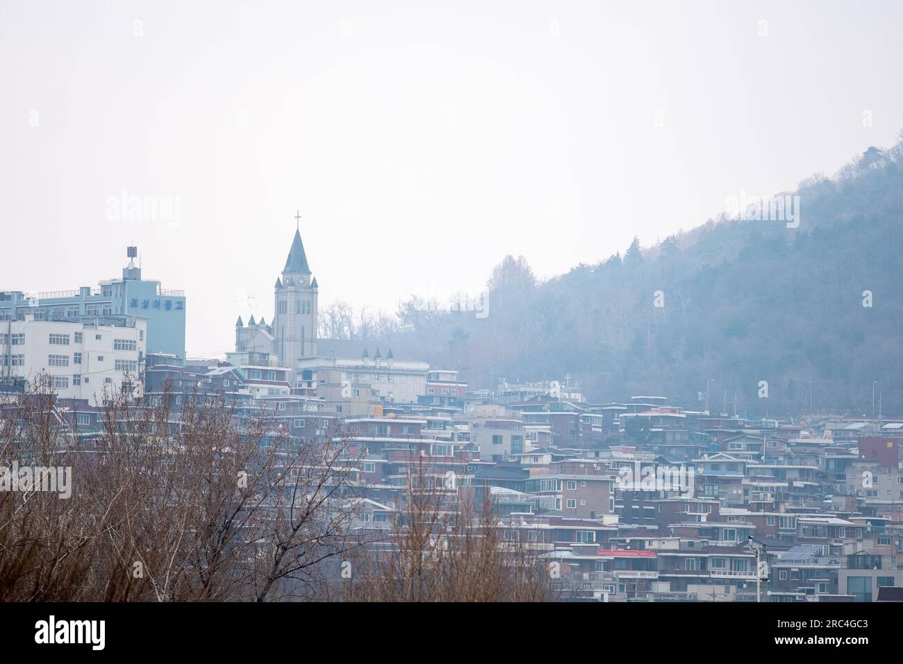 Seoul, South Korea - 19 February 2023: View of the city from ...