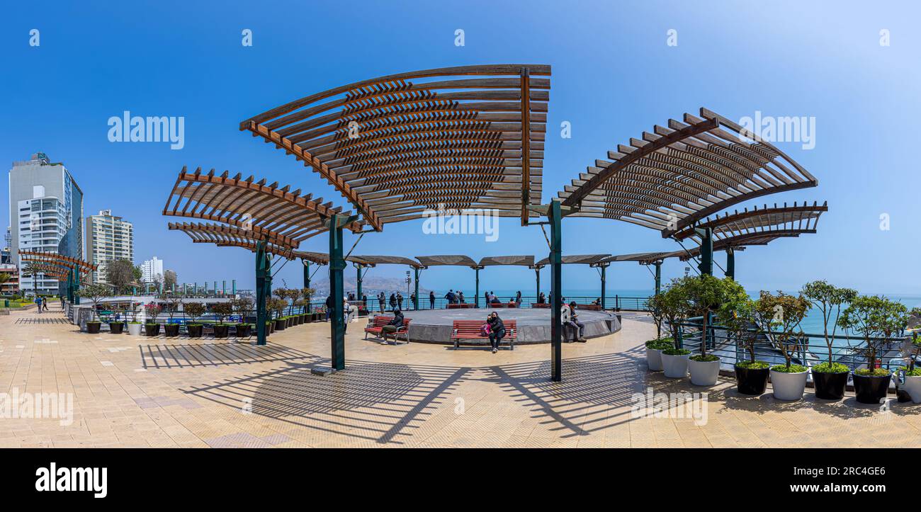 Lima, Peru, 28 June 2023: Lima, ocean view Larcomar and Miraflores ...