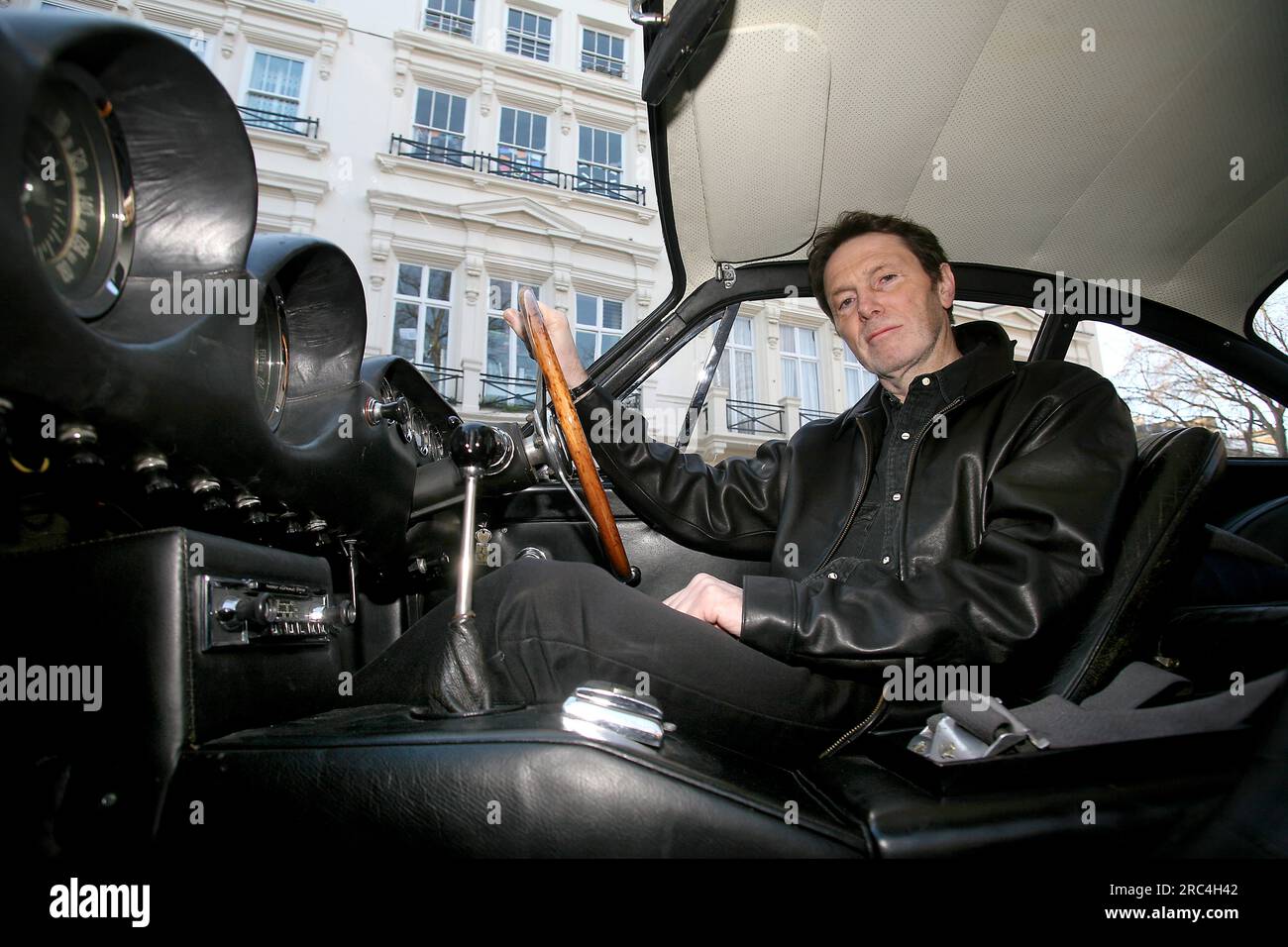 Bill Collins sits in his classic Ferrari Lusso Stock Photo - Alamy