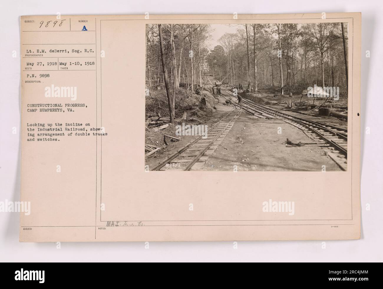Construction progress at Camp Humphreys, Virginia. The photograph shows ...