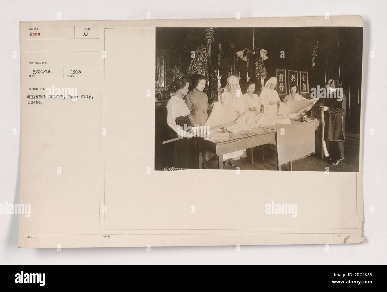 Chinese Colony in Base City, Utah during World War One. This photograph ...