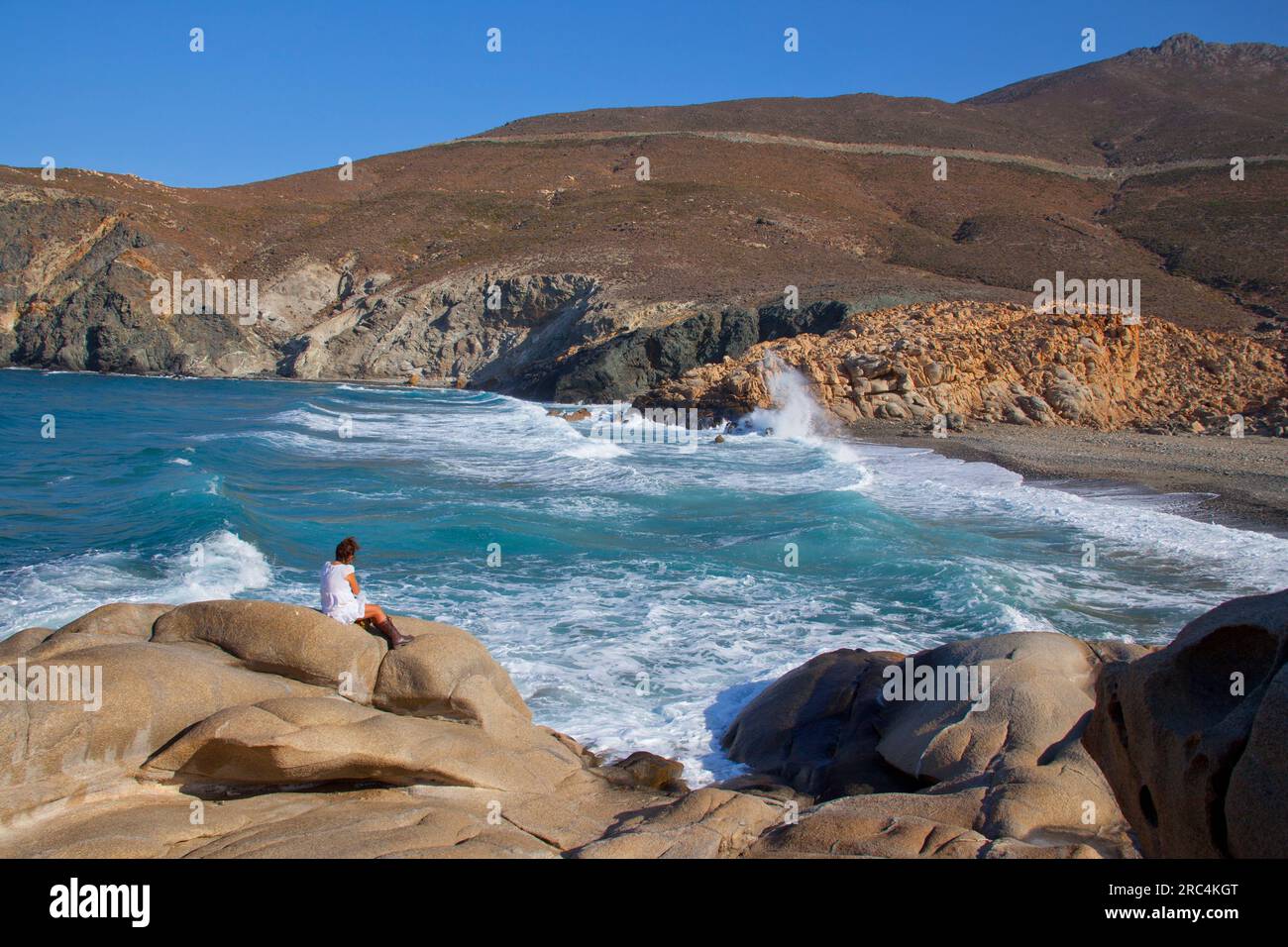 Livada Beach, Tinos Island, Greece Stock Photo - Alamy