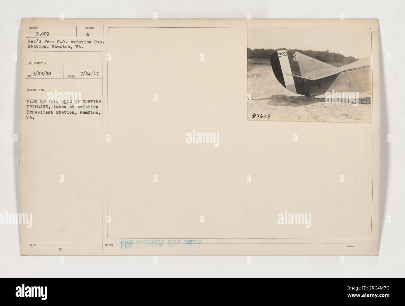 Image of the tail skid of a Curtiss Triplane, taken at the Aviation ...