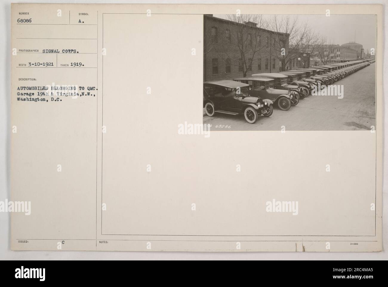 A fleet of cars owned by the QMC Garage in Washington, D.C. The photo ...