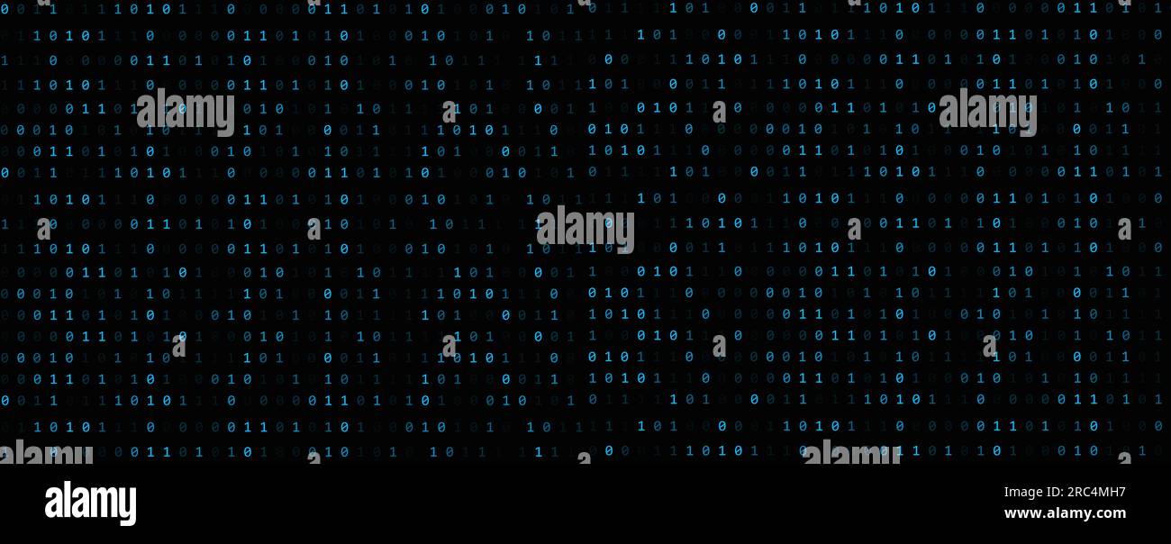 Binary Code Backgrounds A Sequence Of Zero And One Blue Numbers On A Black Background