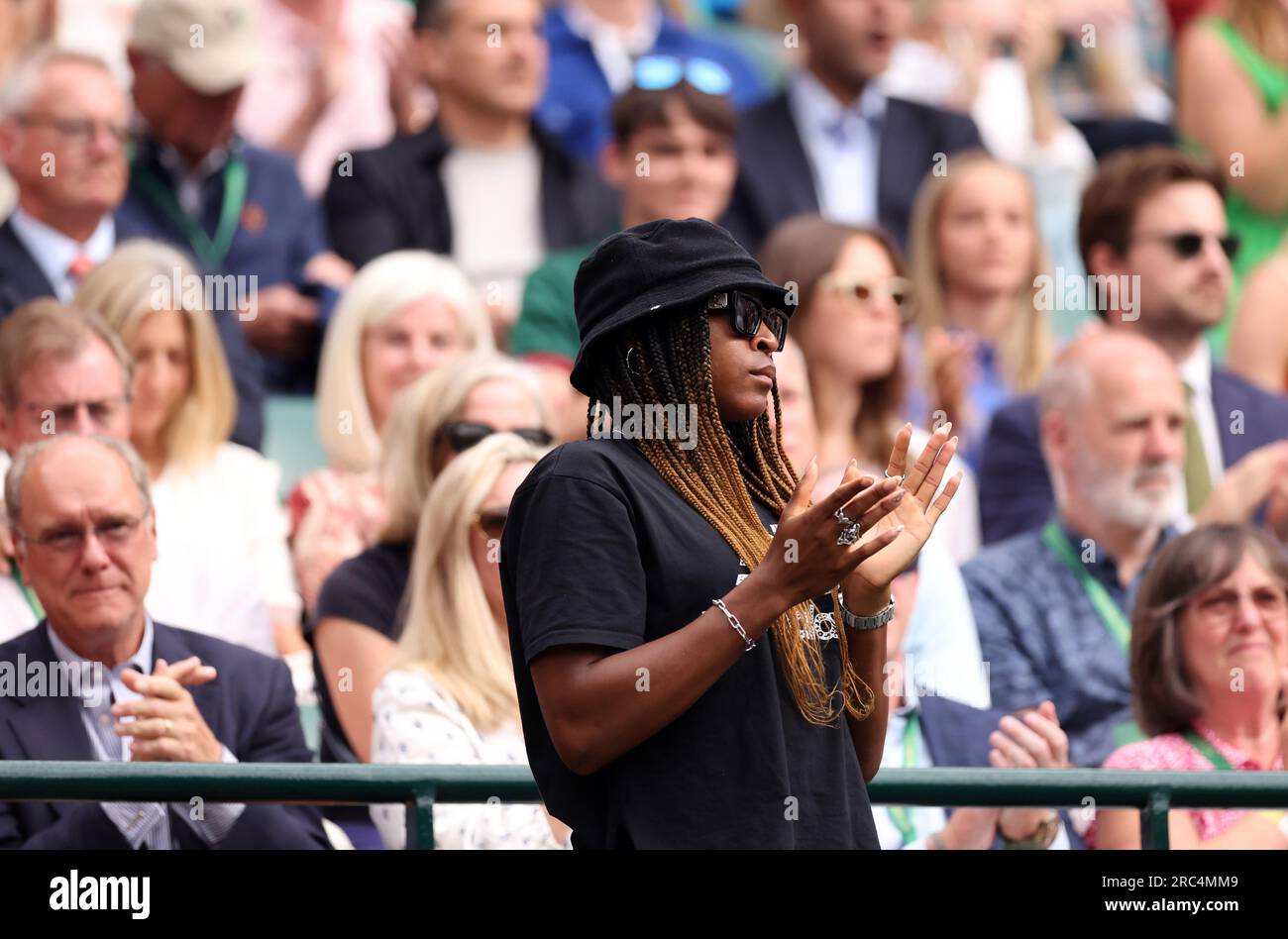 Coco Gauff watching Christopher Eubanks in action against Daniil ...