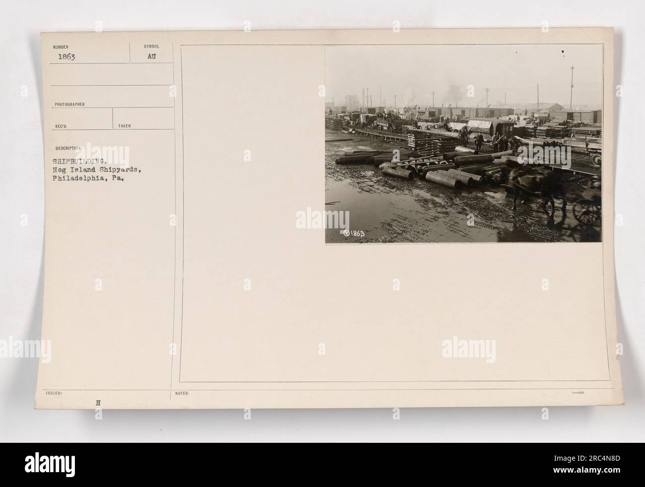 Shipbuilding at Hog Island Shipyards in Philadelphia, Pennsylvania ...