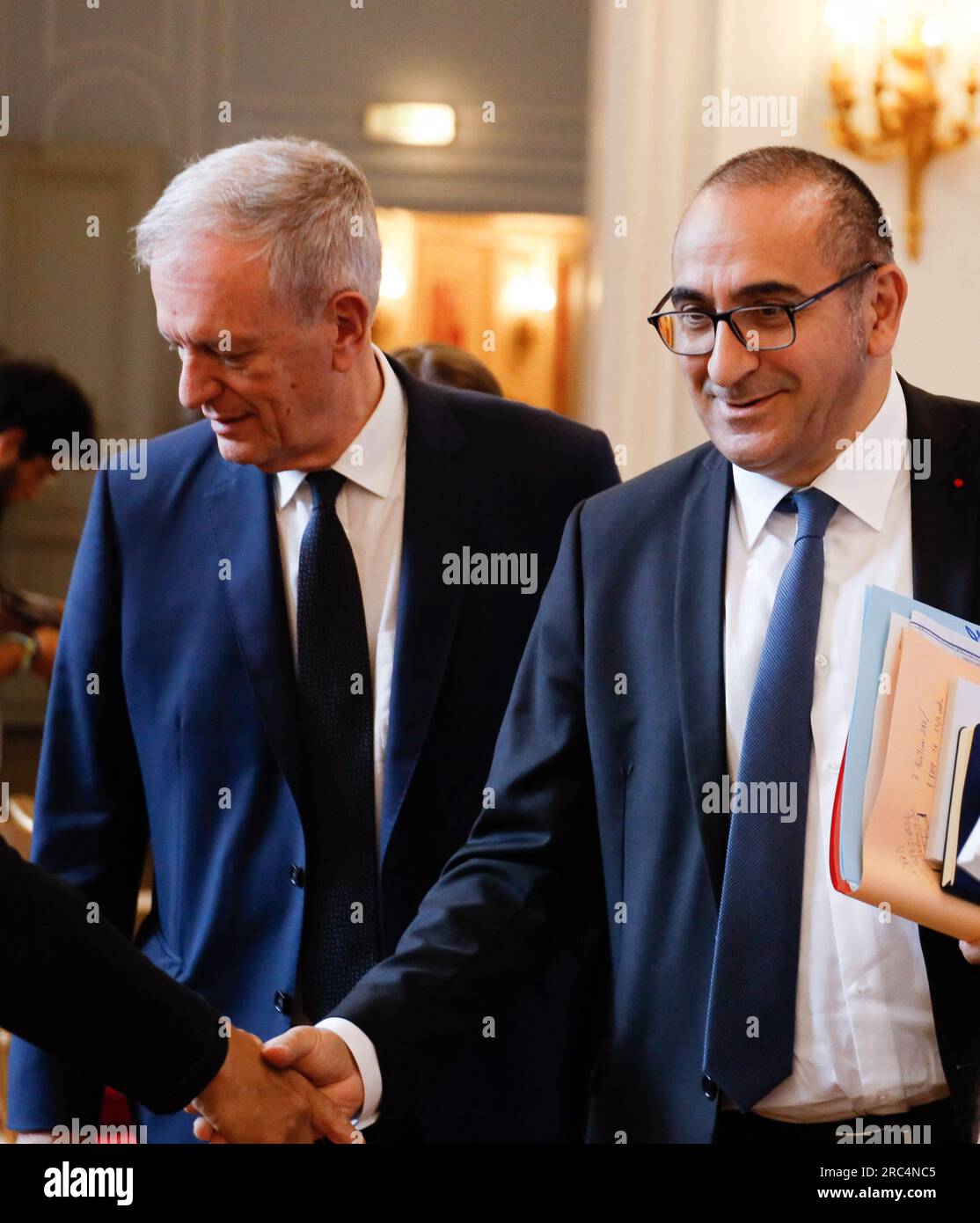 Paris, France. 12th July, 2023. Paris Police Prefect Laurent Nunez ...