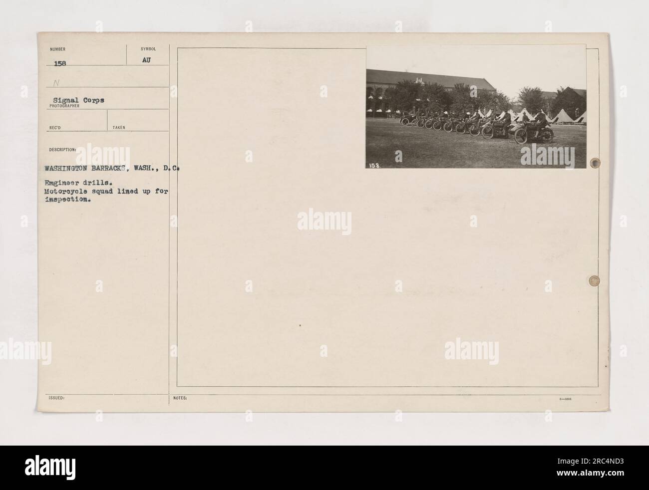 Motorcycle squad at Washington Barracks in Washington, D.C ...