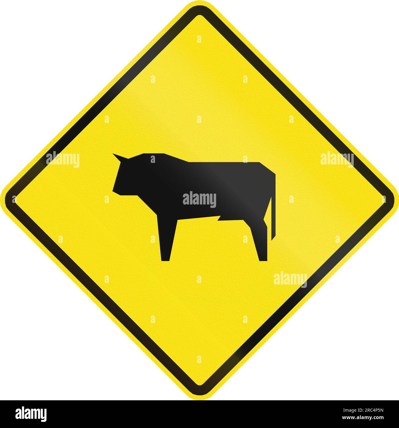 Cattle crossing sign isolated hi-res stock photography and images - Alamy