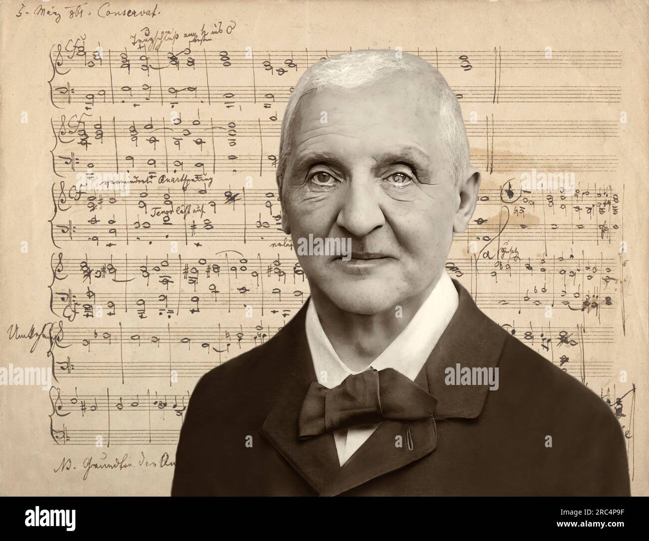 Portrait of Josef Anton Bruckner, 1824 – 1896, Austrian composer and ...