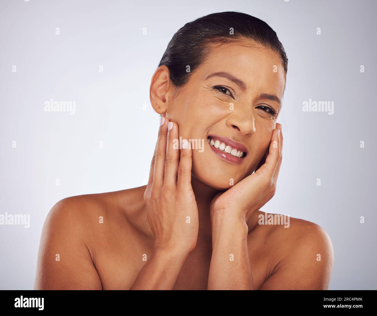 Portrait, cosmetics and woman with skincare, natural beauty and ...