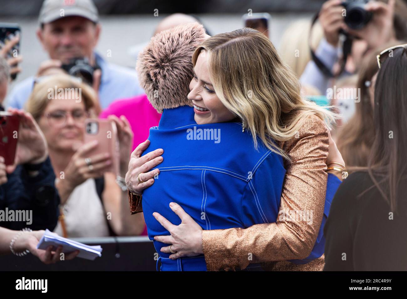 Emily Blunt and Florence Pugh pose for photographers at the photo call ...