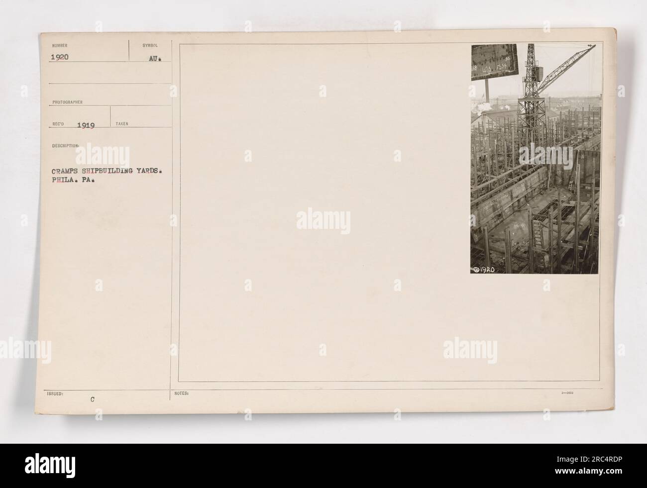 "Photograph of Cramp's Shipbuilding Yards in Philadelphia, Pennsylvania ...