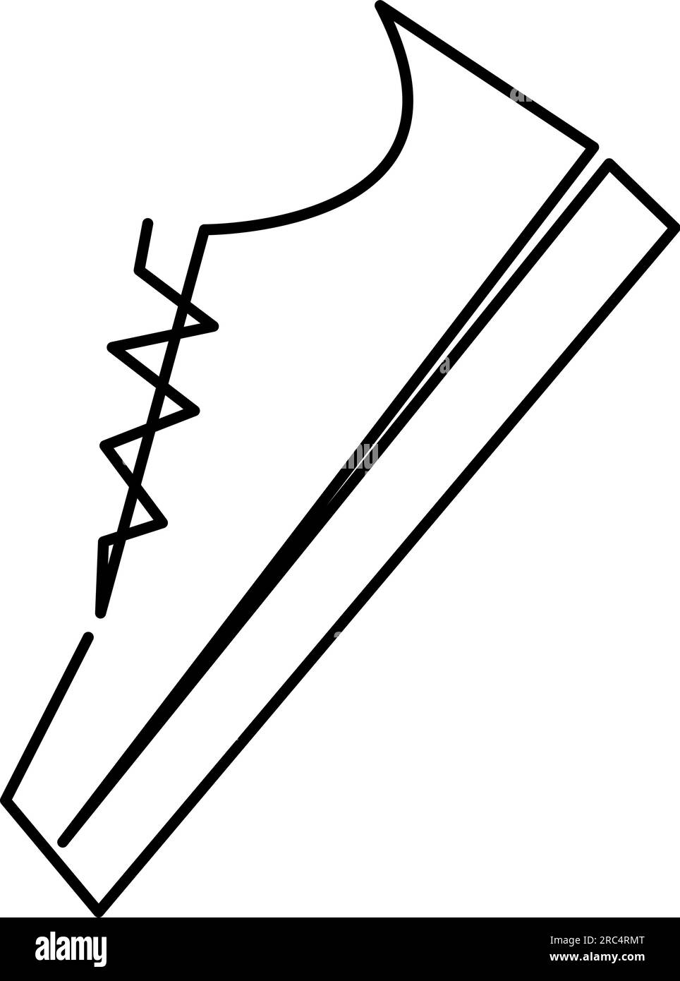 Shoe continuous line logo. Sneakers with lacing one line art. Vector ...