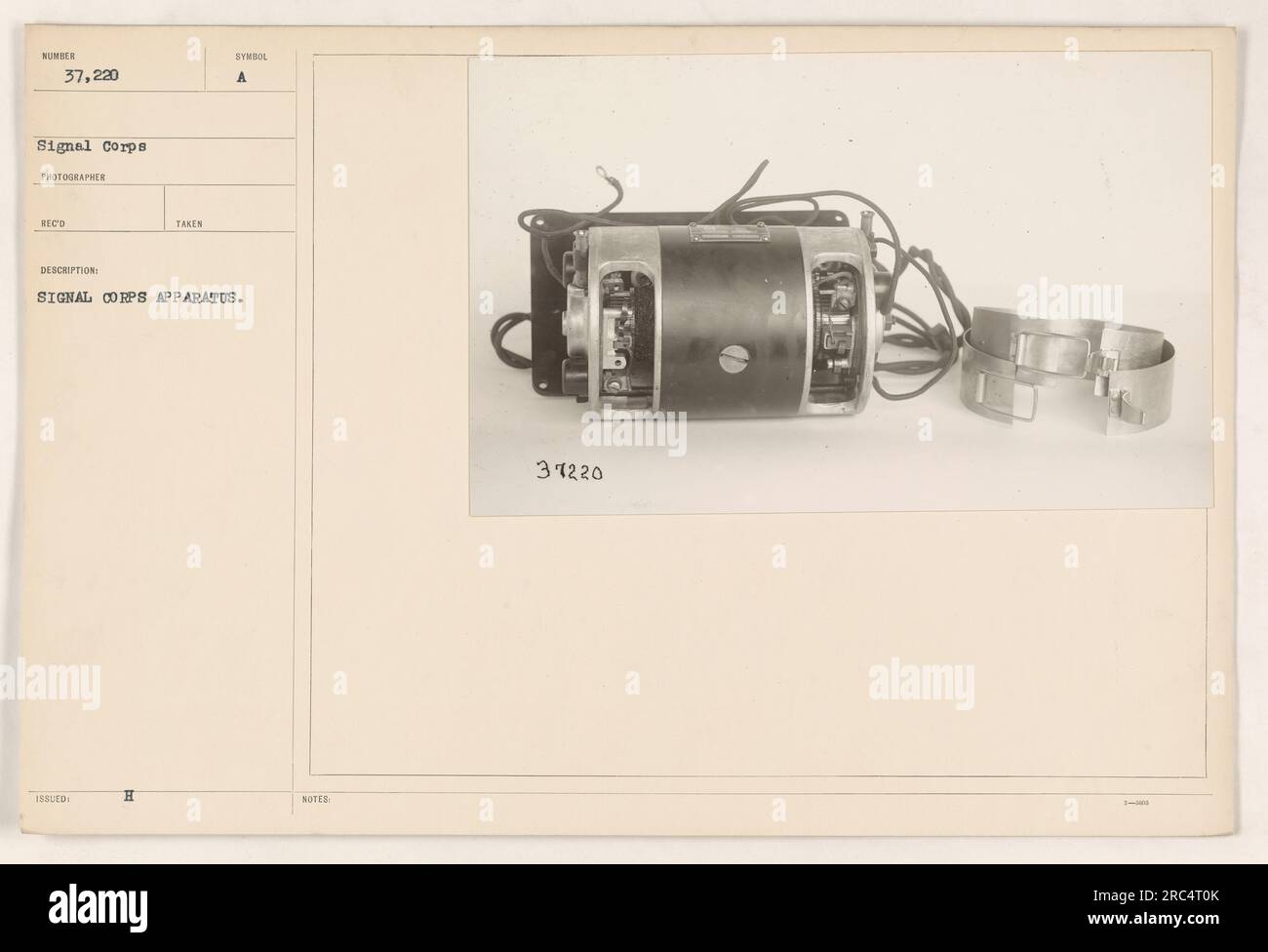 An American soldier operating a Signal Corps apparatus during World War ...