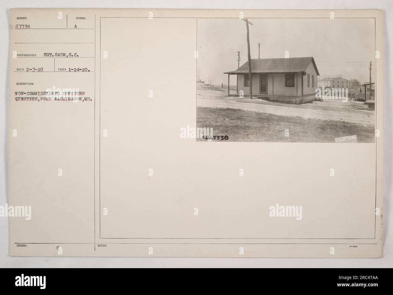 Non-commissioned officers quarters at Fort Washington, Maryland. This ...