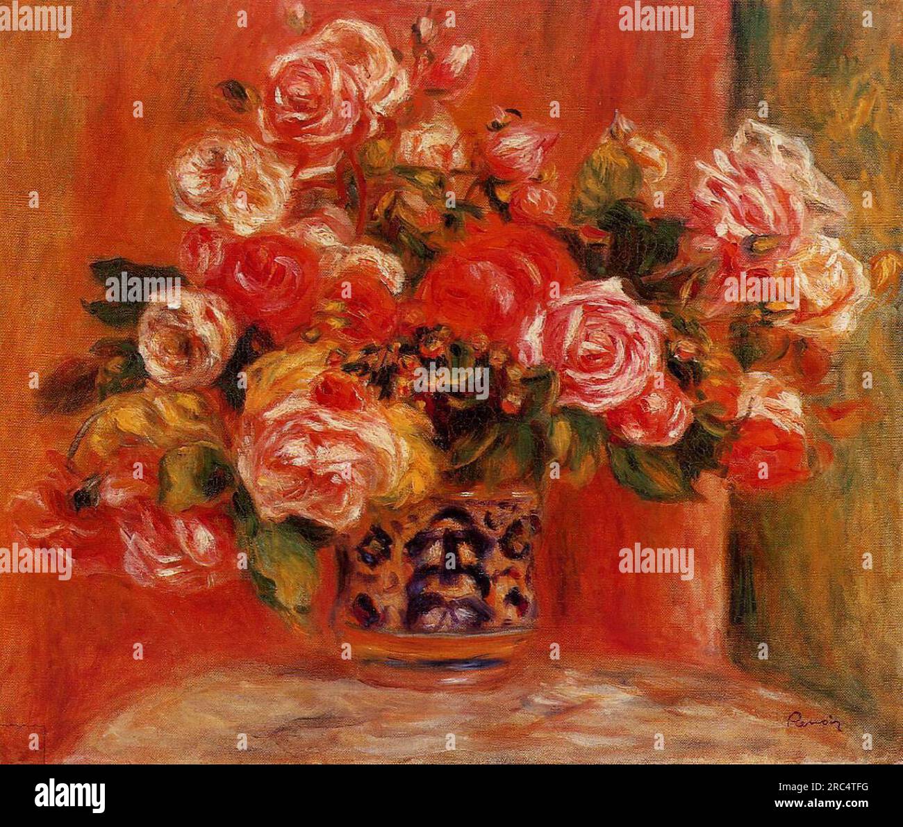 Pierre auguste renoir roses vase hi-res stock photography and images ...