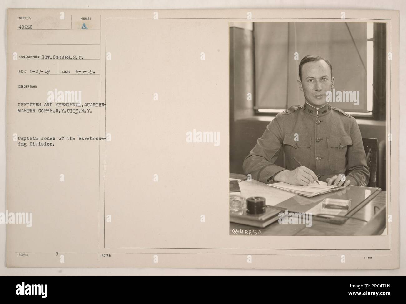 Caption: "Captain Jones of the Warehousing Division in the Officers and ...