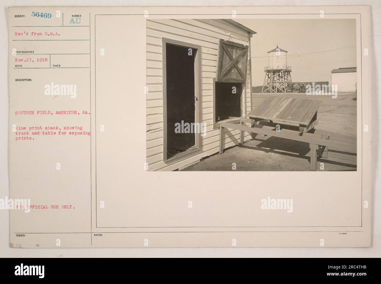 This image shows the Blue Print Shack at Souther Field, located in ...