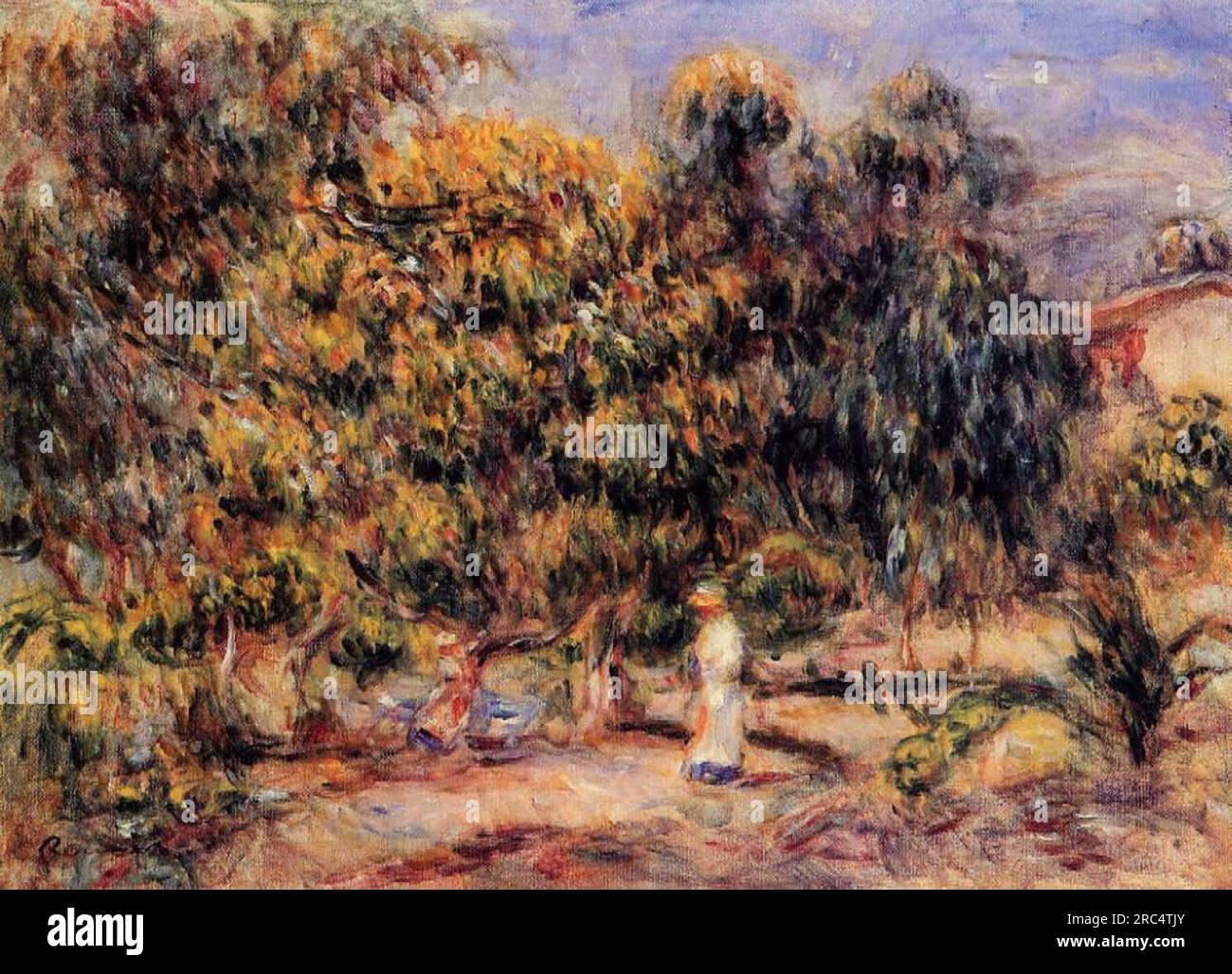 Woman in White in the Garden at Colettes 1915 by Pierre-Auguste Renoir ...