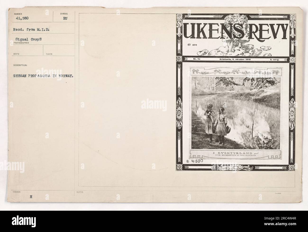 American soldier handing out propaganda leaflets in occupied Norway ...