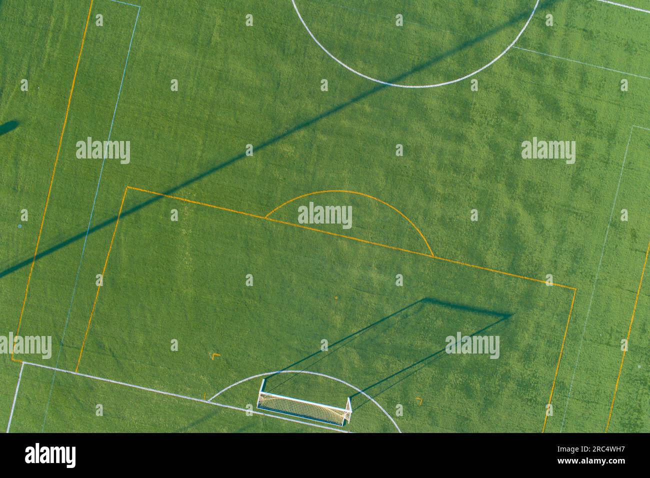 drone aerial view of a soccer field Stock Photo - Alamy