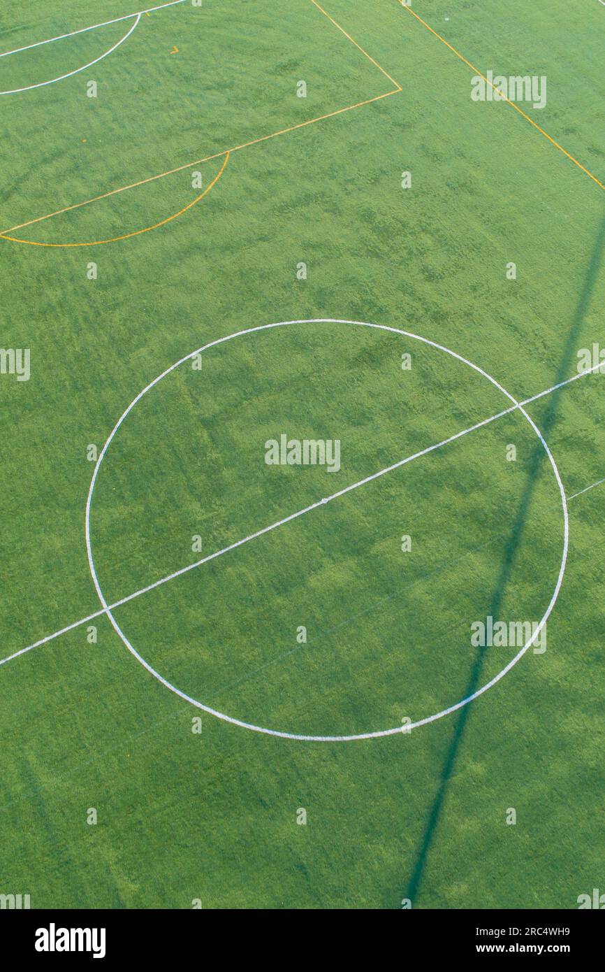 drone aerial image of a soccer field Stock Photo - Alamy