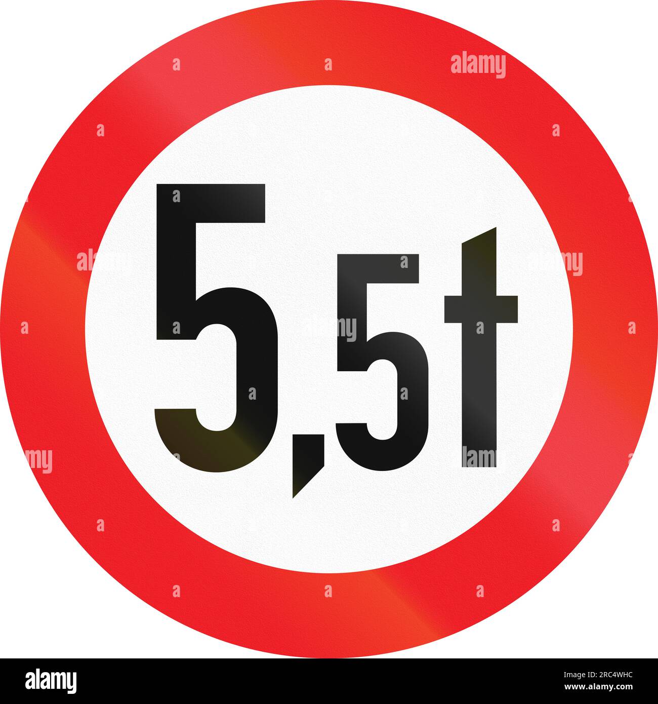 Austrian traffic sign prohibiting throroughfare of vehicles with a ...
