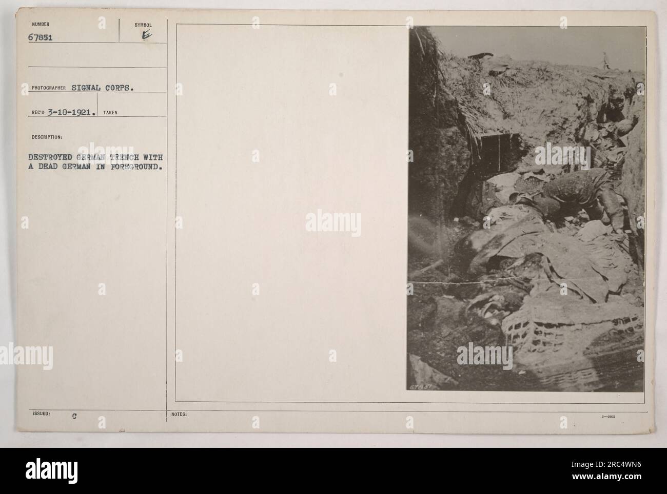 Destroyed german trench hi-res stock photography and images - Alamy