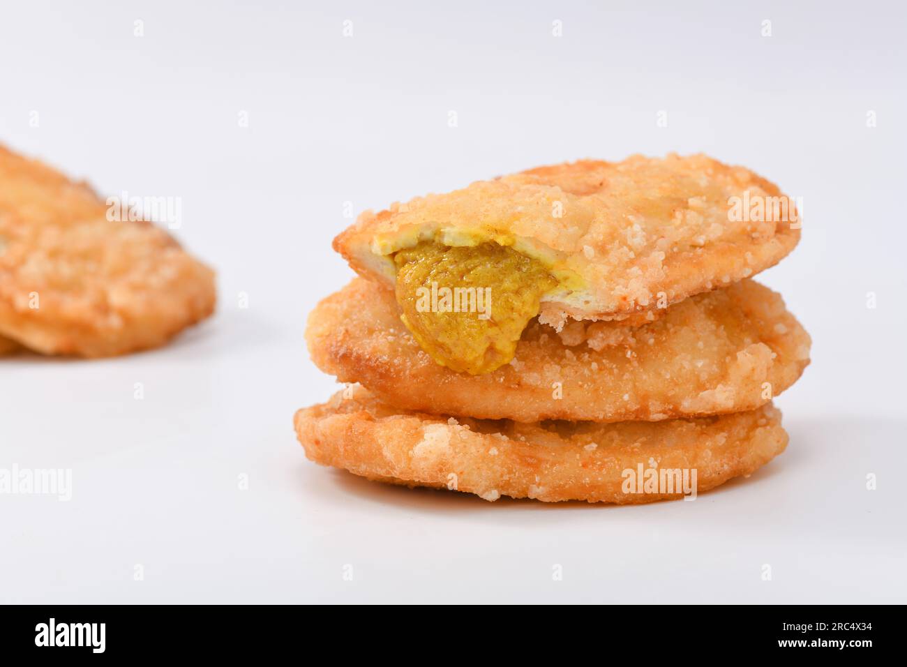 deep fried Potato cake, Isolated on White Background Stock Photo - Alamy