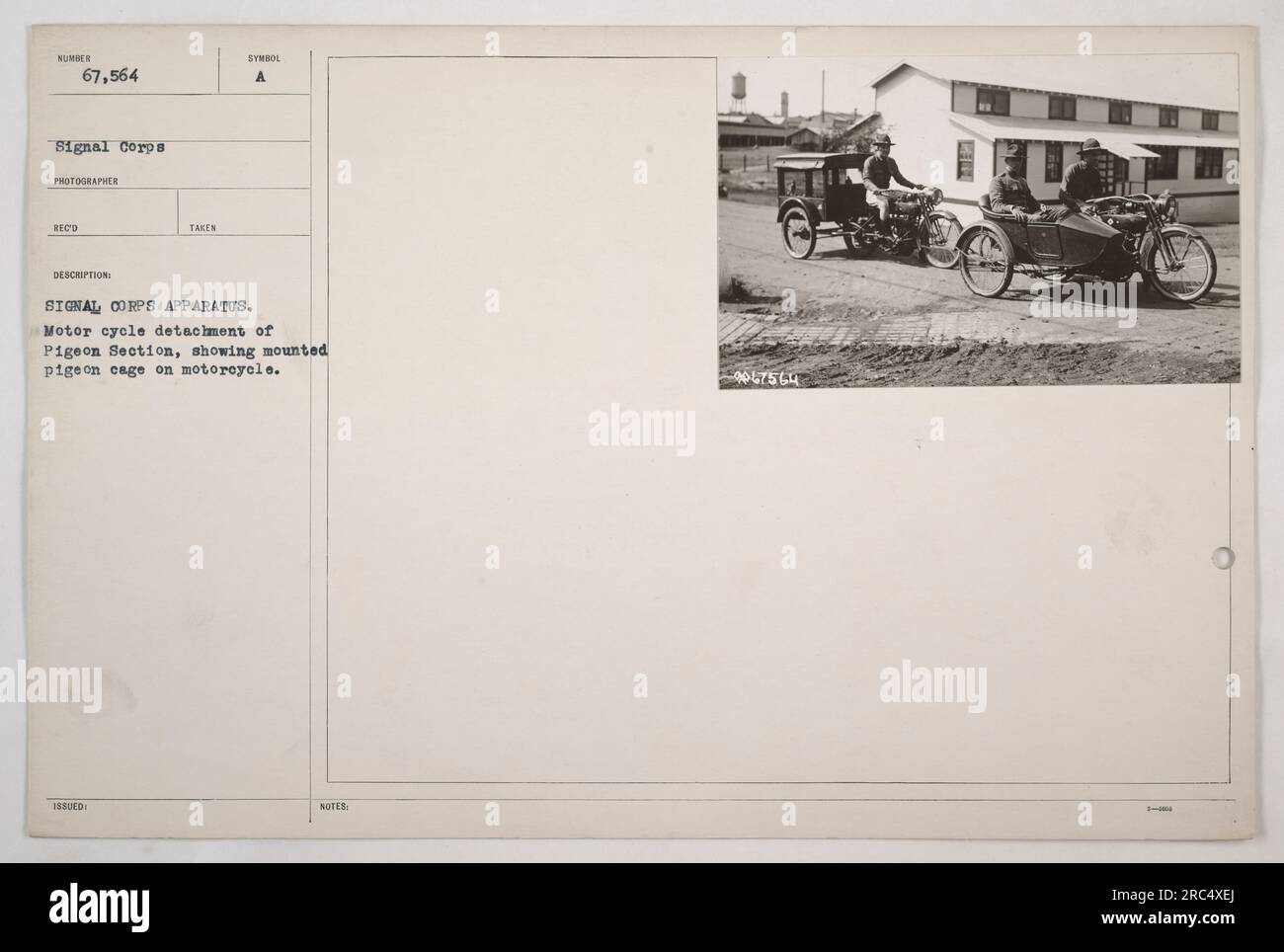 A motor cycle detachment of the Pigeon Section is depicted in this ...