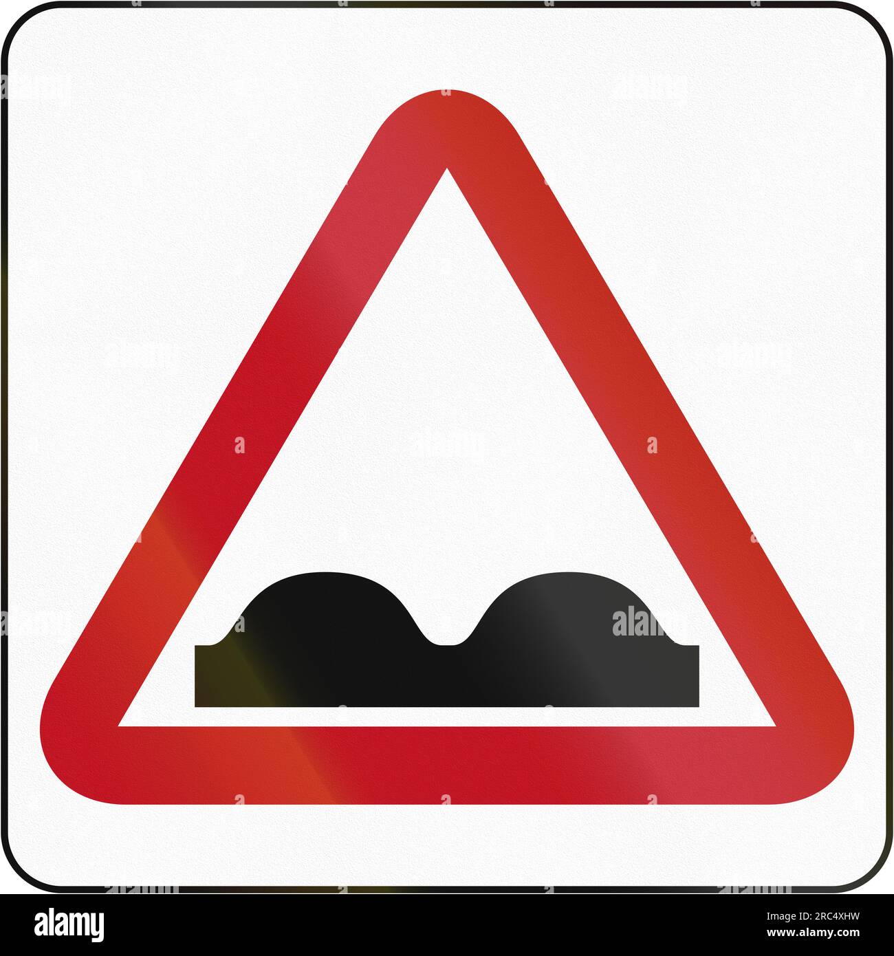 Bruneian sign indicating speed bumps or uneven road Stock Photo - Alamy