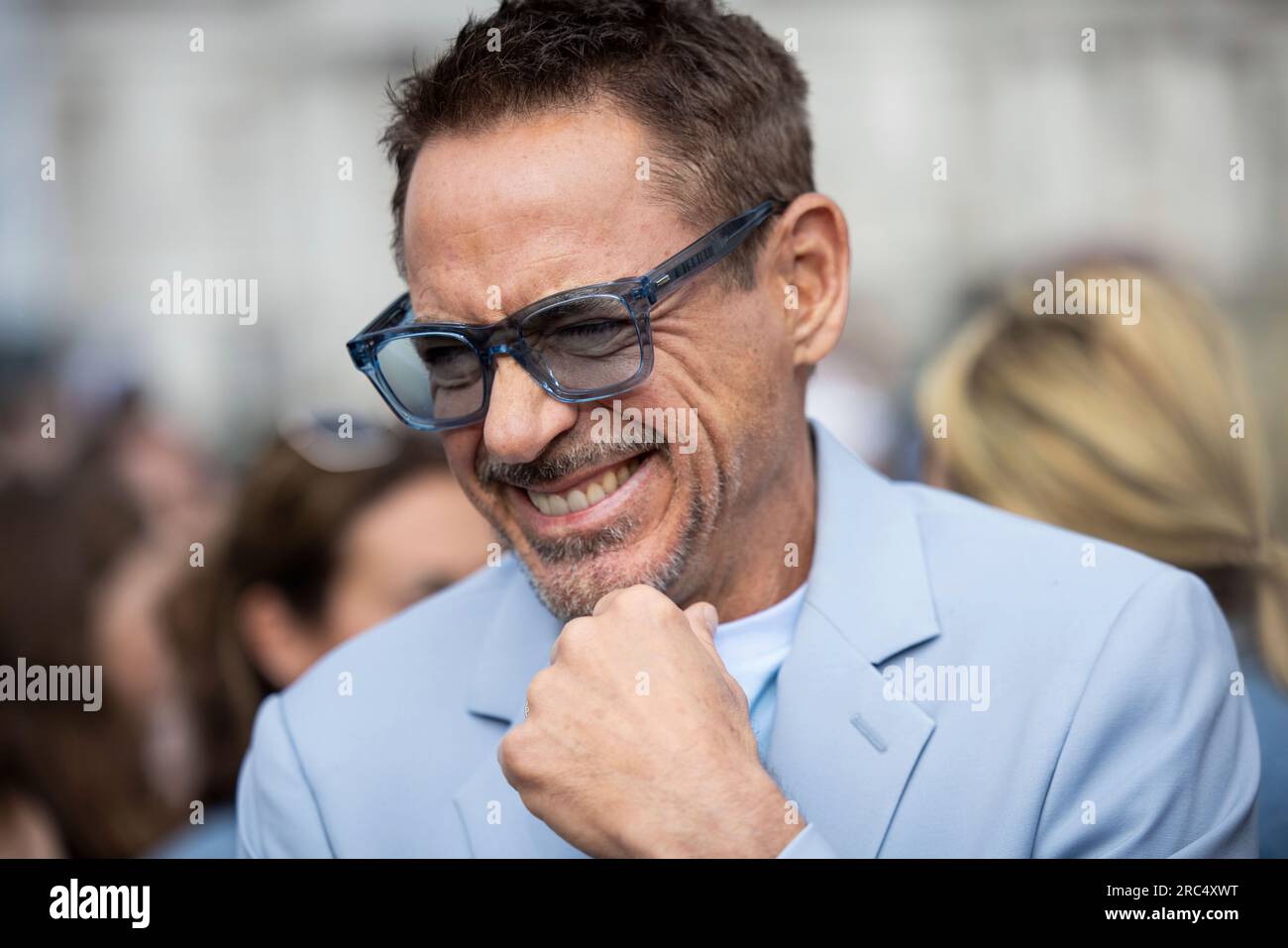 Robert Downey Jr. pose for photographers at the photo call for the film ...