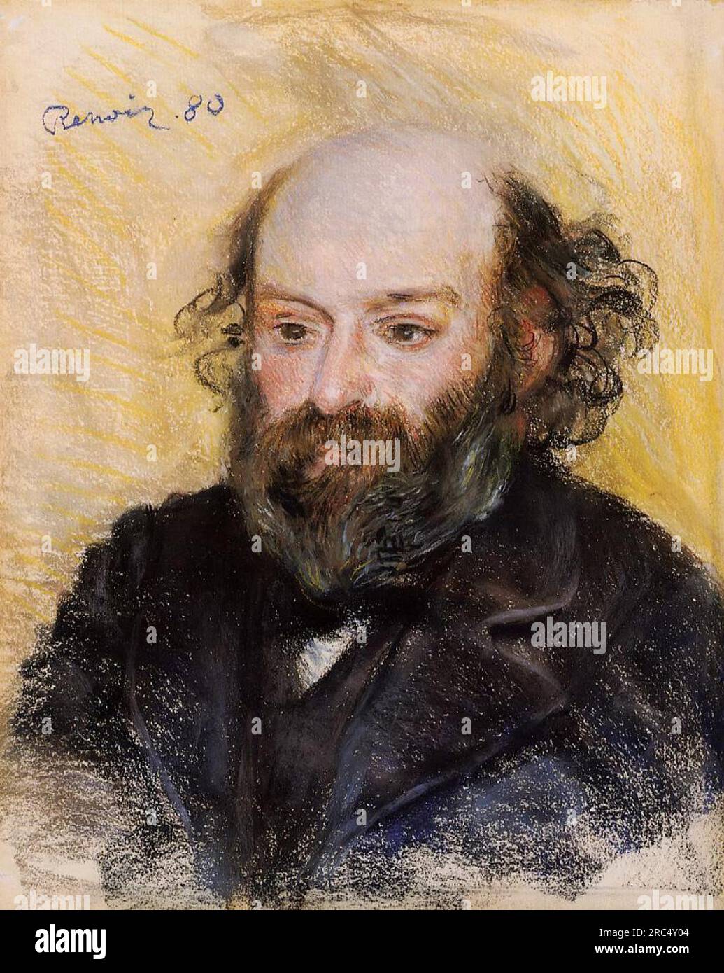 Paul Cezanne 1880 by Pierre-Auguste Renoir Stock Photo - Alamy