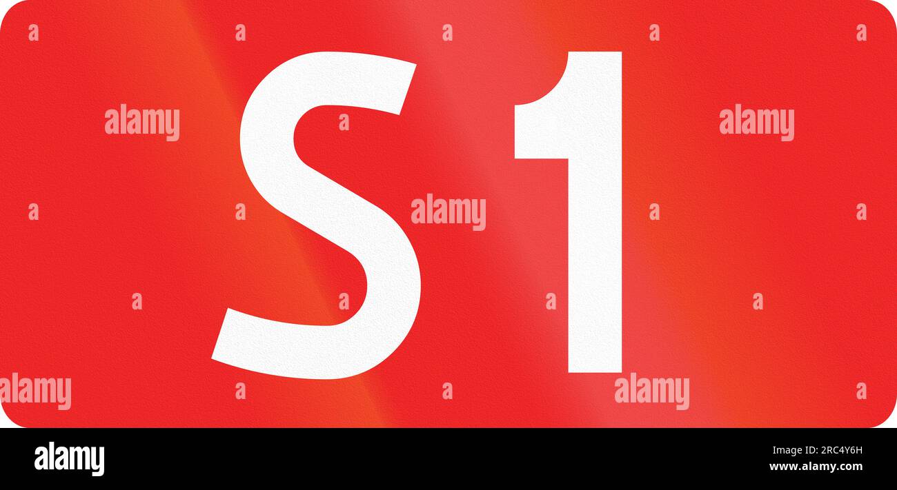 Polish sign of expressway A1 Stock Photo - Alamy