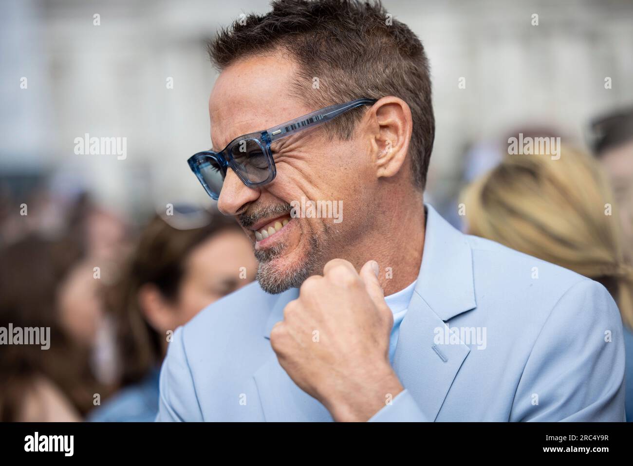 Robert Downey Jr. pose for photographers at the photo call for the film ...